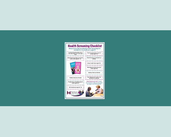 Health Screening Poster | MacIntyre